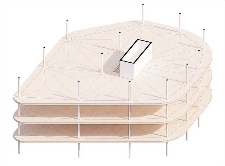 Neuer Deckentyp aus Holz macht Betondecken Konkurrenz